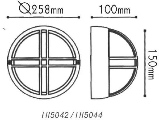 ACA Lighting Venkovní přisazené svítidlo HI5044W max. 40W/E27/IP45, bílé