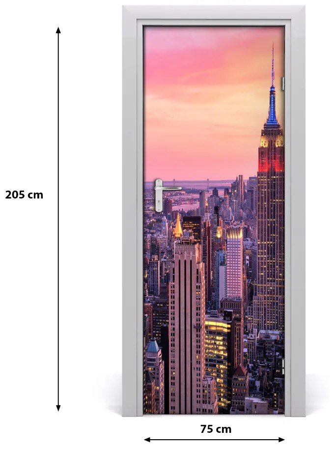 Fototapeta samolepící na dveře New York zachód 75x205 cm