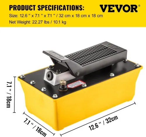 Vzduchové hydraulické čerpadlo, hydraulické nožní čerpadlo 689,5 bar