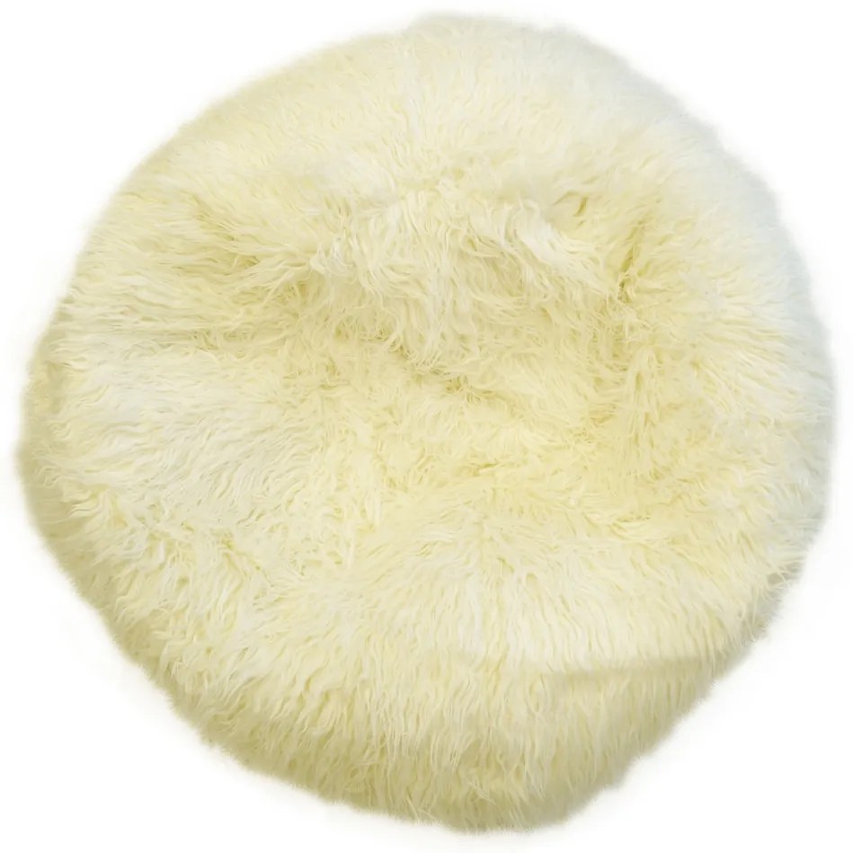 BeanBag Sedací vak Shaggy White