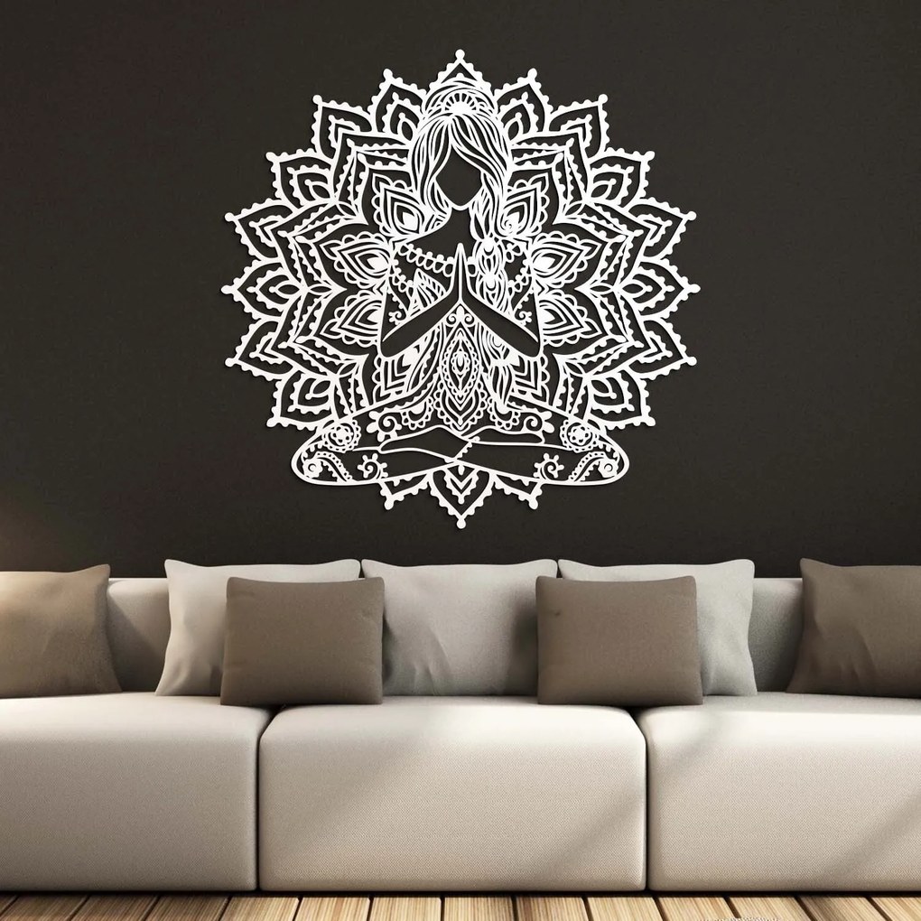 DUBLEZ | Boho mandala na zeď - Jogínka | Obraz