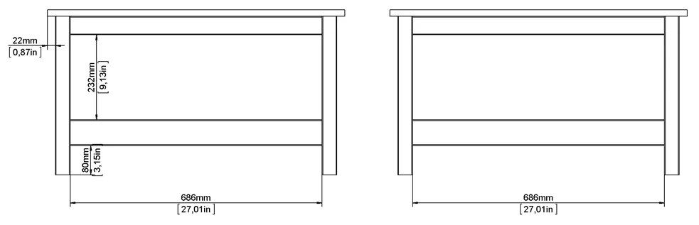 Konferenční stolek Alta - 81 x 45 x 81 cm | černý