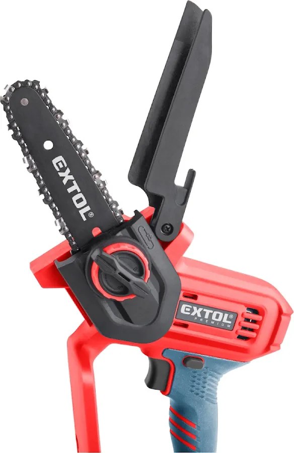 Pila řetězová aku jednoruční SHARE20V, 12cm, 20V Li-ion, 2Ah, EXTOL PREMIUM 8891922