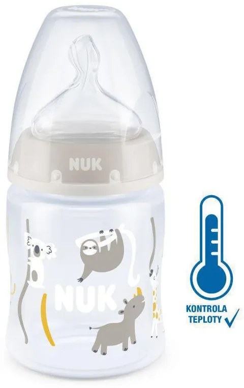 NUK First Choice láhev s kontrolou teploty 150 ml MODRÁ KROKODÝL