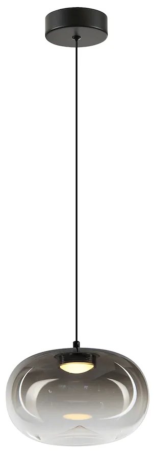 Závěsné svítidlo Vaso, 1x grafitové skleněné stínítko, (fi 18cm), b