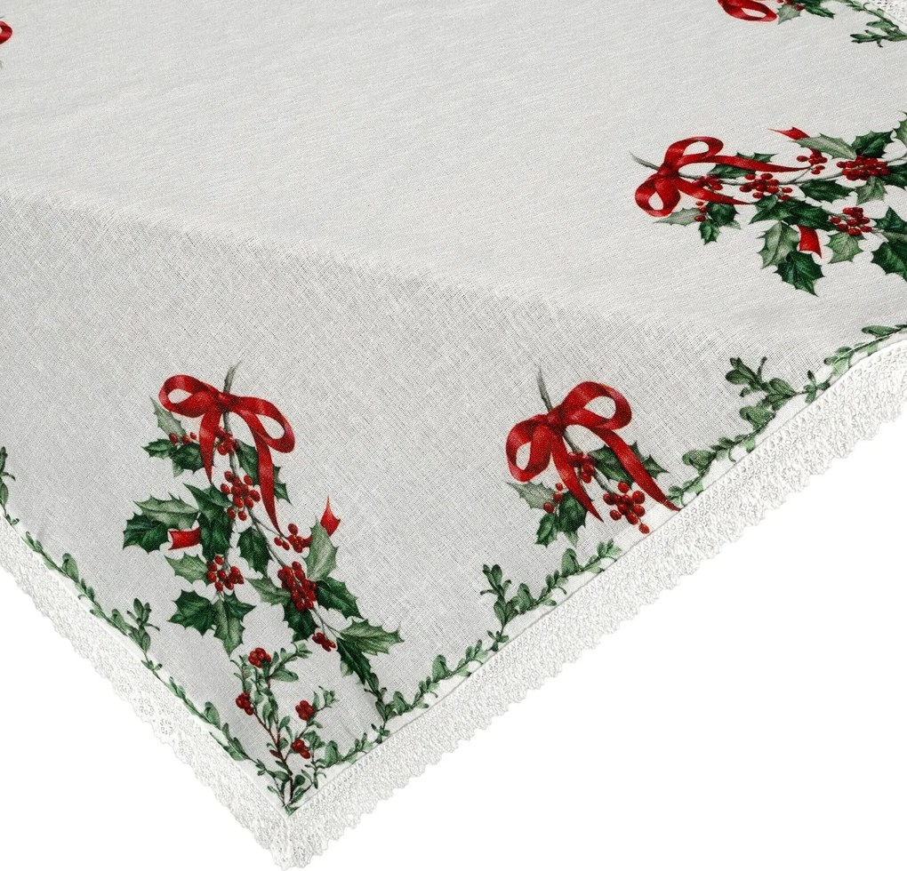 VÁNOČNÍ UBRUS XMAS7 85X85 CM VZOROVANÝ