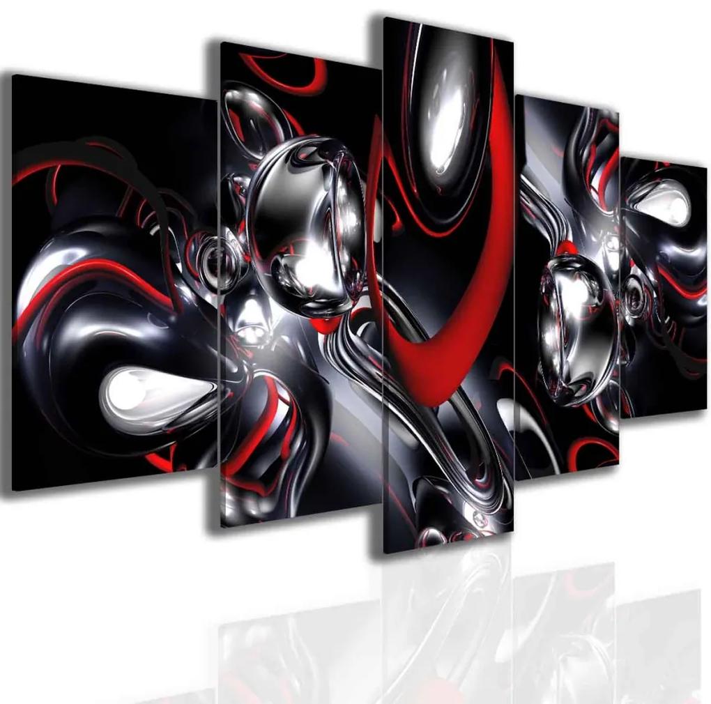 Obraz rudá abstrakce (200x100 cm) - InSmile ®