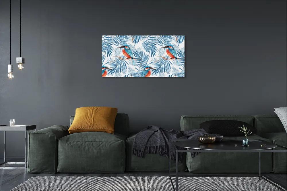 Obrazy na plátně Malované pták na větvi 100x50 cm