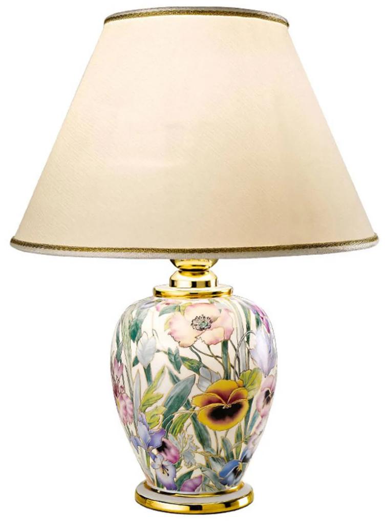 Stolní lampa Giardino Panse, květiny, Ø 25 cm
