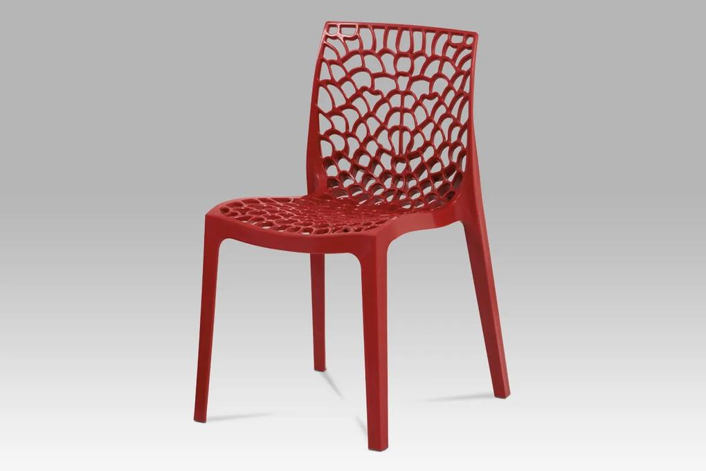 Jídelní židle CT-820 RED, červená plast