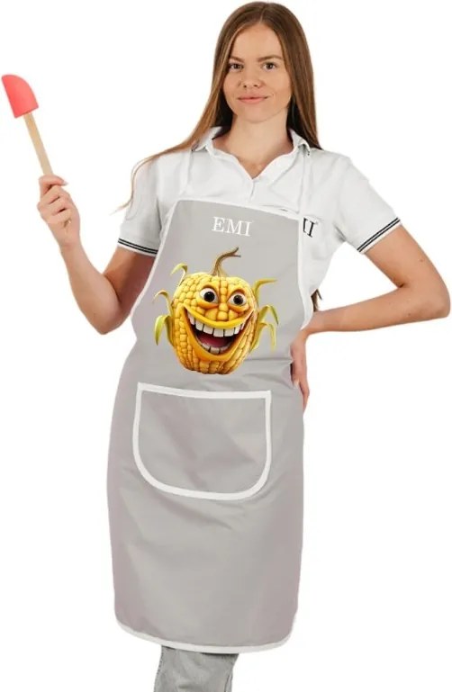 Kuchyňská zástěra Corny EMI, šedá