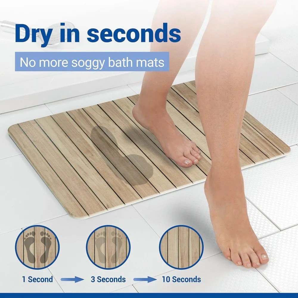 Z křemeliny koupelnová předložka v přírodní barvě 50x80 cm Lepiana – Wenko