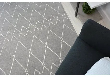 koberec SENSE Micro 81249 CIKCAK ETHNO stříbrný/bílá velikost 160x230 cm | krásné koberce cz