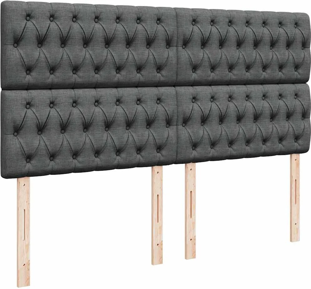Box spring postel s matrací tmavě šedá 180x200 cm textil 3292143