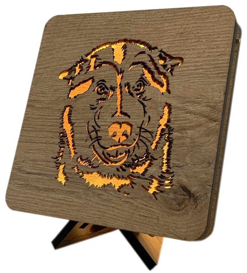 Li-Go "Husky" lampa 19x19cm provedení povrchu: jedle