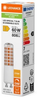 LED žárovka GU10 LEDVANCE SPECIAL T SLIM 6,5W (60W) teplá bílá (2700K) stmívatelná