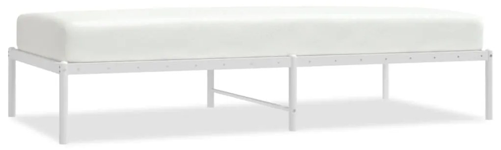 vidaXL Kovový rám postele bílý 90 x 190 cm