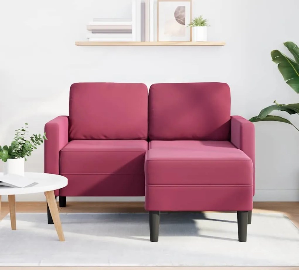 vidaXL Dvoumístná pohovka s lehátkem ve tvaru L 125 cm samet [4107072] Barva: Tmavě šedá
