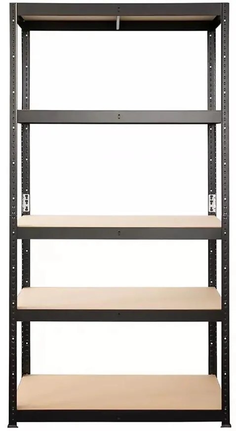 Regál bezšroubový černý 180x80x40 cm 200 kg