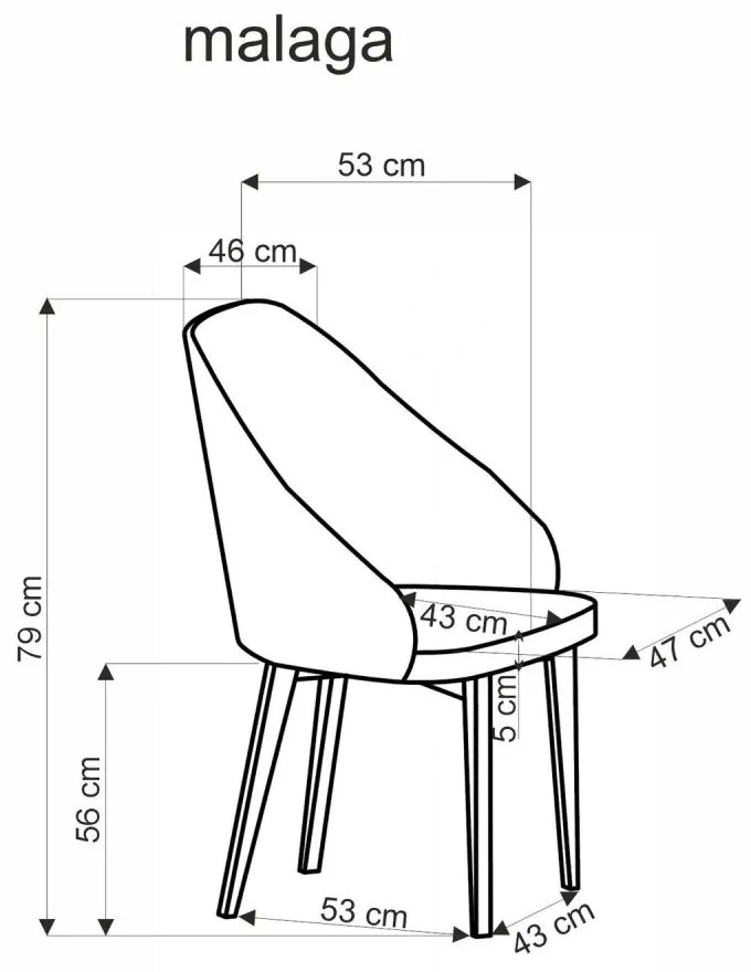 Otočné jídelní křeslo MALAGA  - POSLEDNÍ KUS