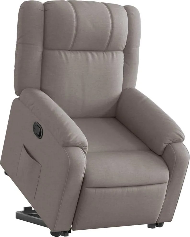 Zvedací polohovací křeslo taupe textil 3205210