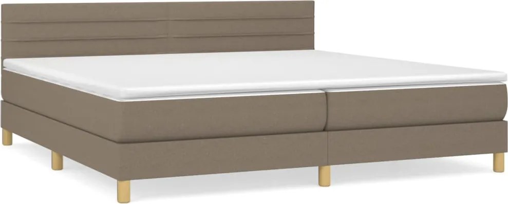 Box spring postel s matrací taupe 200x200 cm textil 3140725