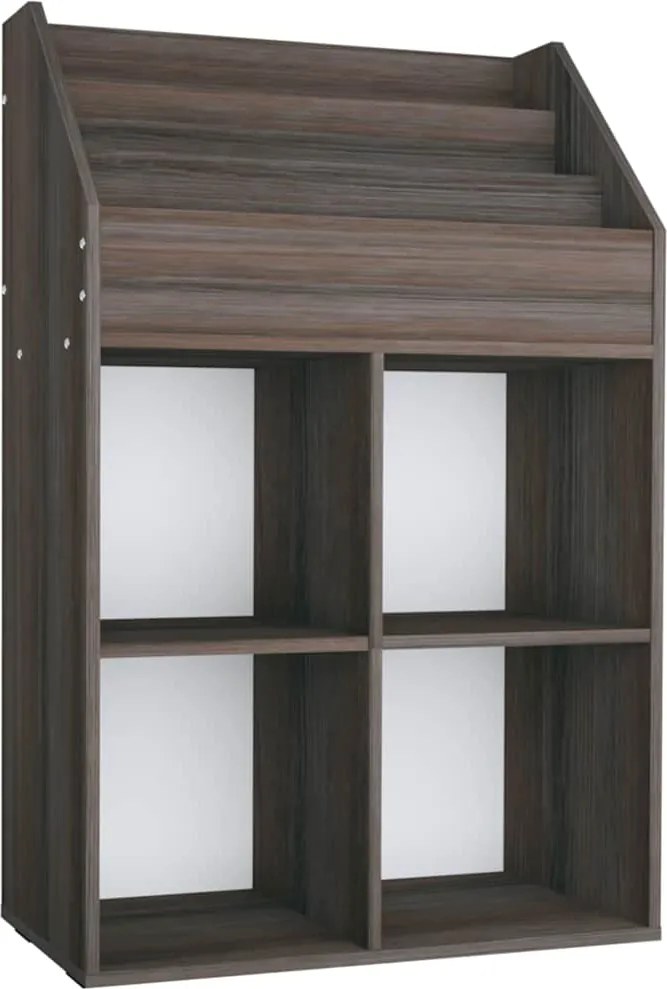 Dětský regál na časopisy šedý dub sonoma 71x30x114 cm kompozit 339533