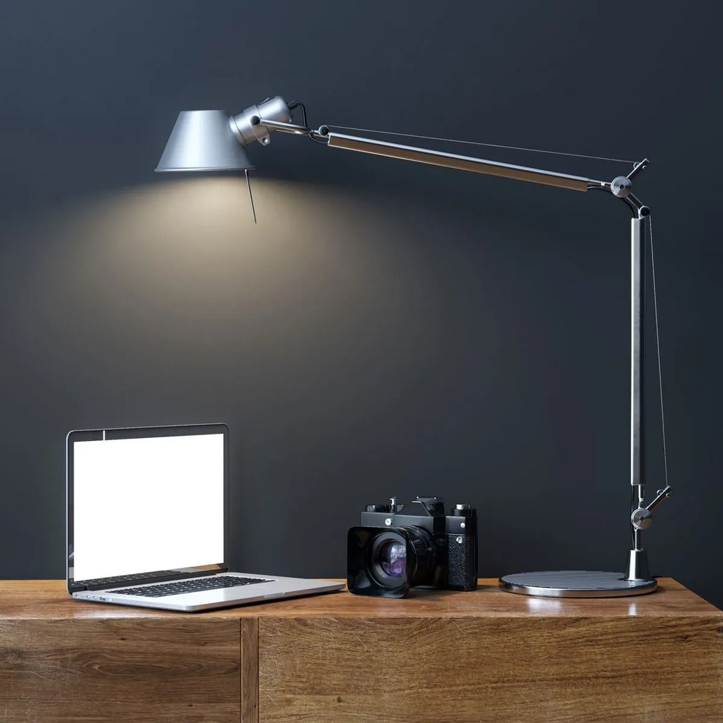 ARTEMIDE - Stolní lampa Tolomeo Tavolo - stříbrná