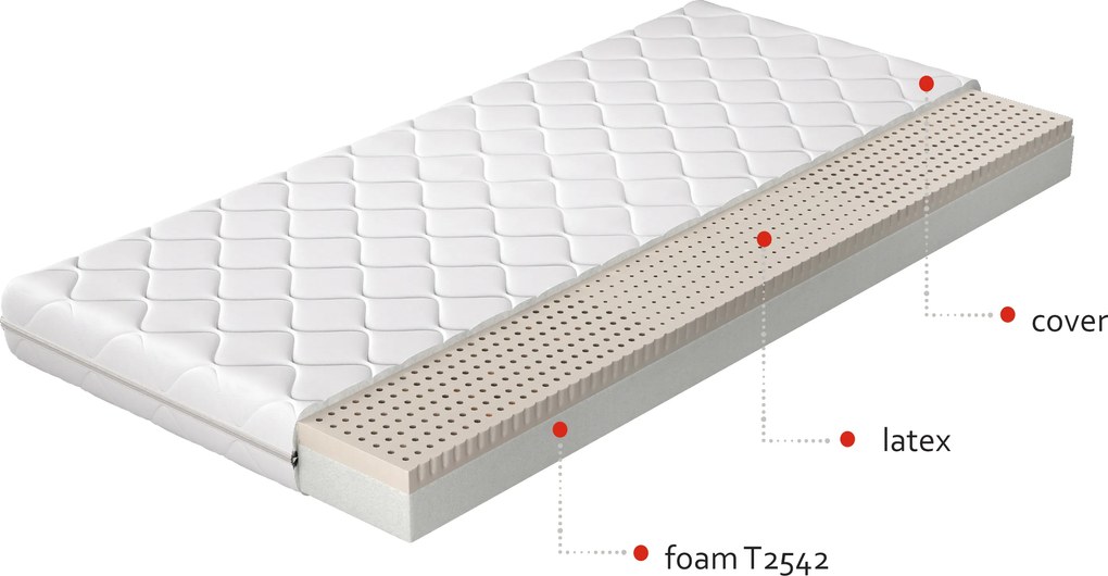 Eltap Latexová matrace Moska Hypoalergenní potah Rozměry matrace (cm): 200x90