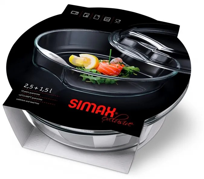 Simax Zápékací mísa s víkem kulatá SMART TOUCH 2,5 l