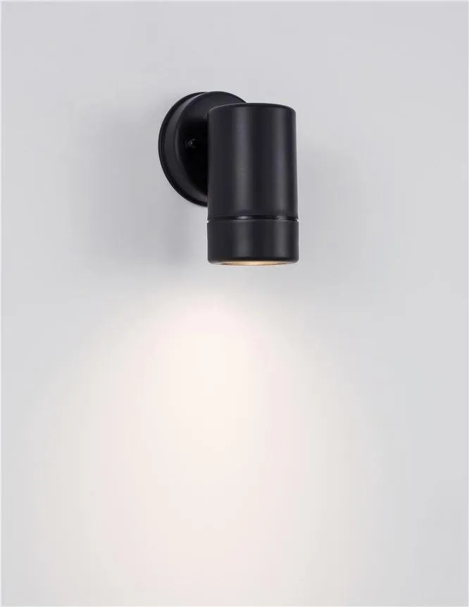 NV 9010602 Venkovní nástěnné svítidlo LIMBIO černý ABS skleněný difuzor GU10 1x7W bez žárovky IP44 světlo dolů - NOVA LUCE