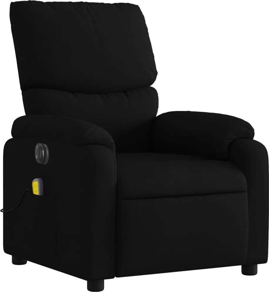 Elektrické masážní polohovací křeslo černé textil 3204814