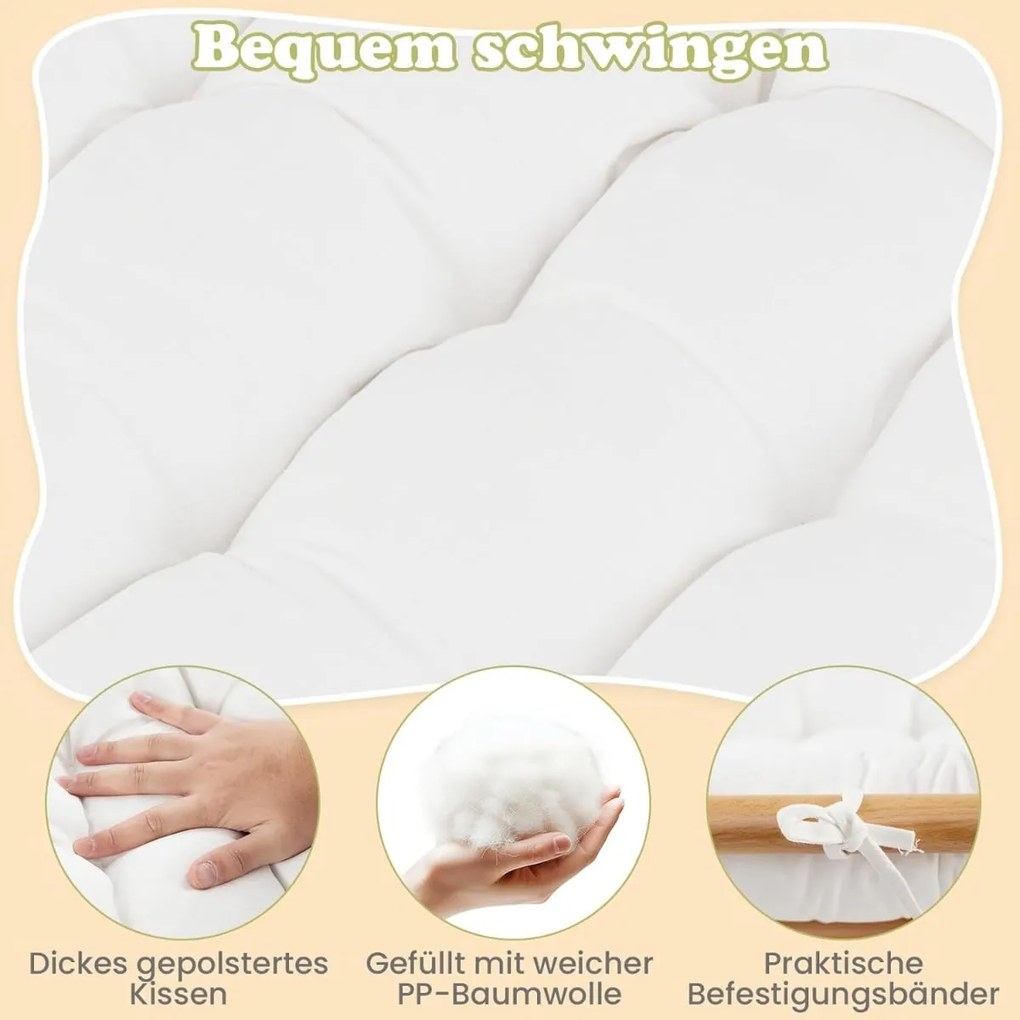 Costway Lezecký oblouk ze dřeva s měkkým polštářem pro houpání, šplhání