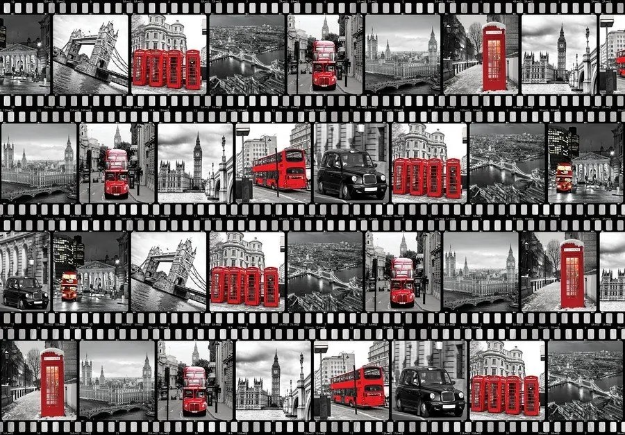 Postershop Fototapeta: Londýn (Filmový pás) - 184x254 cm