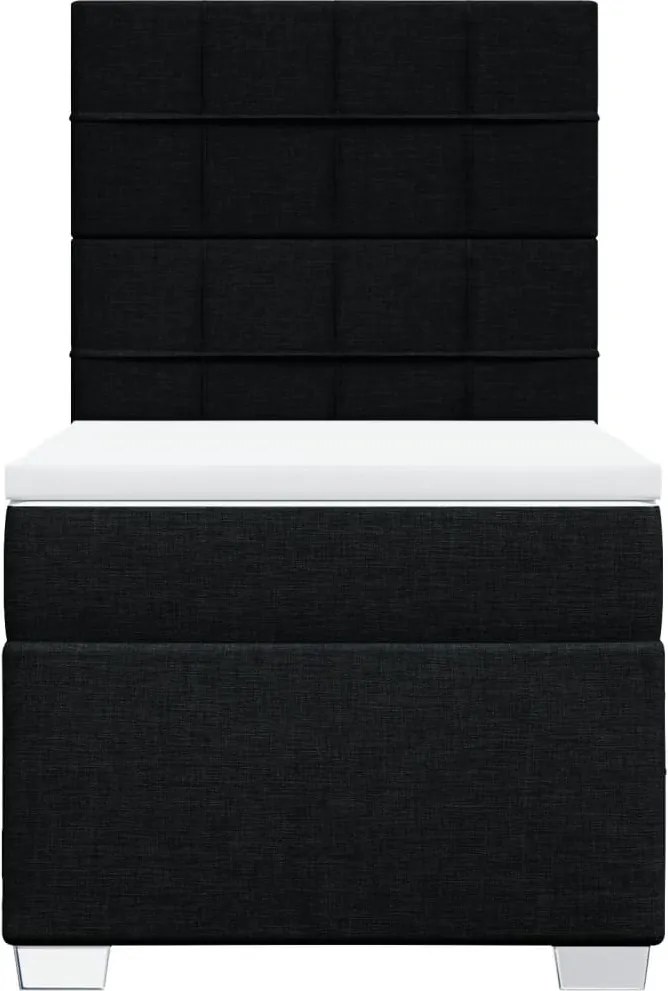 Box spring postel s matrací černá 90x190 cm textil 3292645