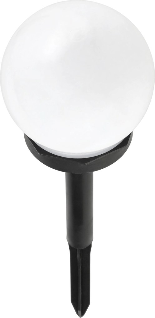 SADA 4 solárních zahradních lamp, LED, BÍLÉ, 10 cm, vodotěsné, IP44