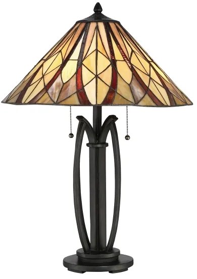 Elstead QZ-VICTORY-TL - Stolní lampa Tiffany VICTORY 2xE27/60W/230V