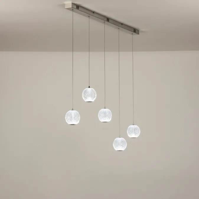 Závěsné LED svítidlo nad jídelní stůl Ferolucce 5 Lineo