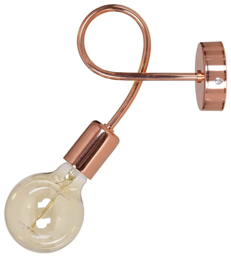 Nástěnné svítidlo Edison, 1x měděné tělo svítidlo
