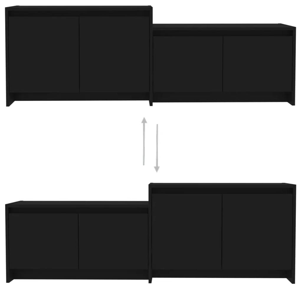 TV skříňka černá 146,5 x 35 x 50 cm kompozitní dřevo - Default Title