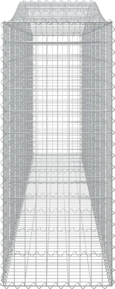 Klenuté gabionové koše 9 ks 400x50x120/140cm pozinkované železo 3145976