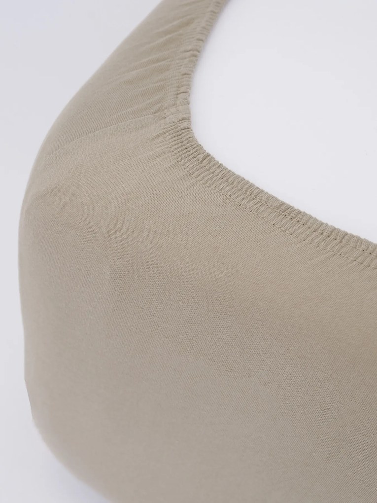 MK Lůžkoviny Jersey prostěradlo Classic 200 x 200 cm – šedohnědá