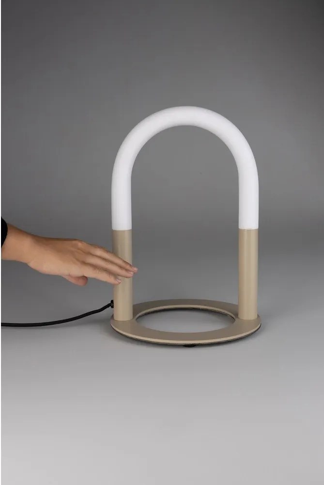 Béžová kovová LED stmívatelná stolní lampa (výška 36 cm) Arch – Zuiver
