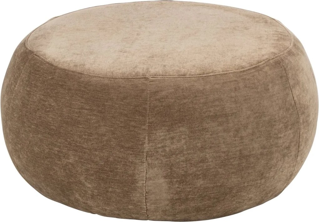 Taupe kulatá podnožka Luxury - Elegance a pohodlí pro váš domov – 79*79*38 cm