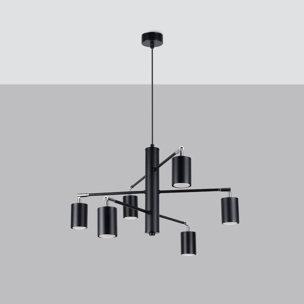 Sollux Lighting Lustr LEMMI 6 černý