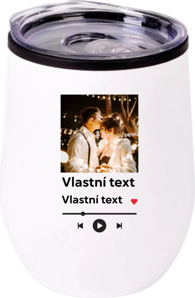 Personalizovaný cestovní termohrnek "BOWL" s motivem přehrávače