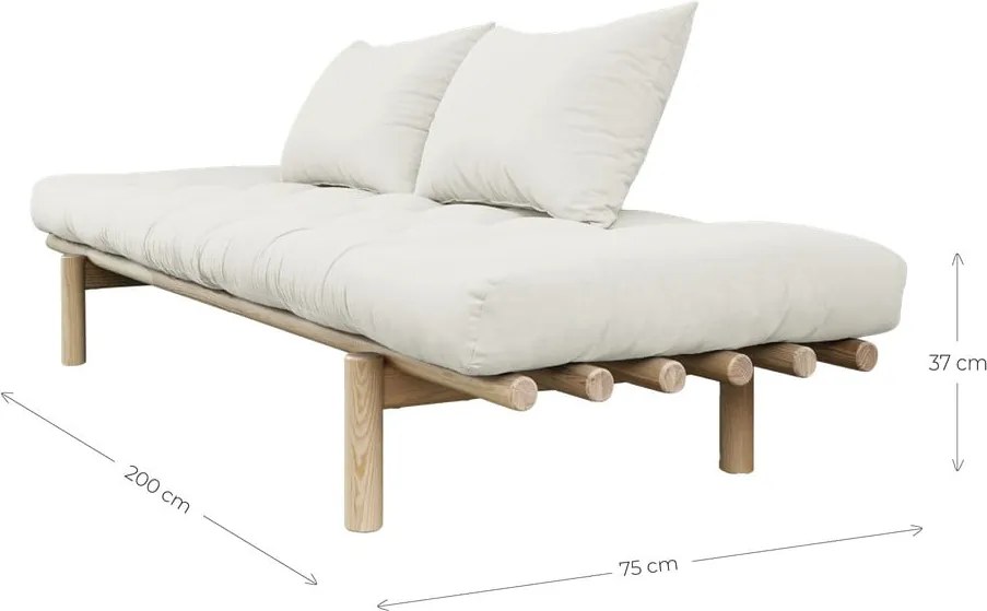 Béžová lněná pohovka 200 cm Pace - Karup Design