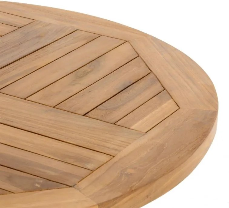 DIVERO zahradní dřevěný kulatý stolek