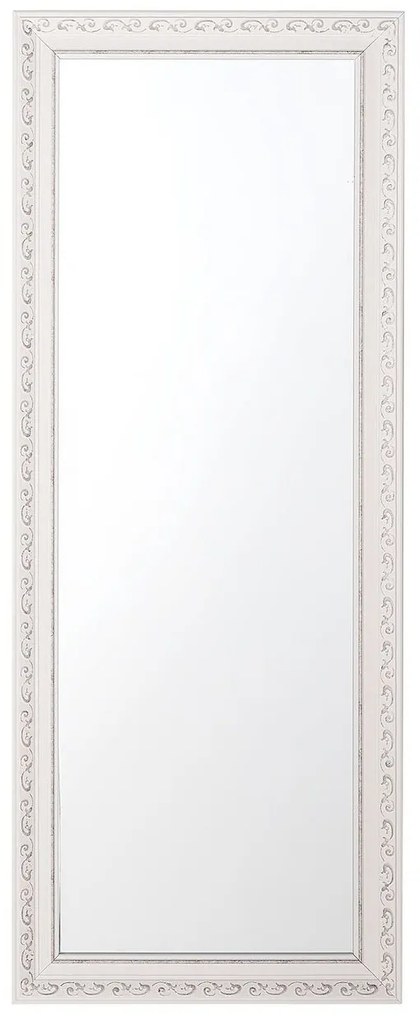 Nástěnné zrcadlo v bílém rámu 50 x 130 cm MAULEON Beliani