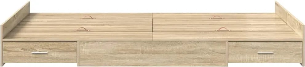 Rám postele s úložným prostorem s čelo Sonoma dub 120 x 200 cm 3335303